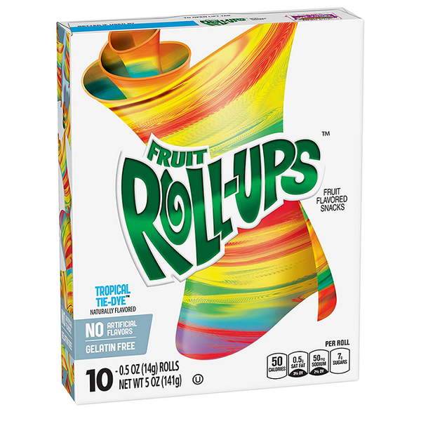 Betty Crocker Fruit Roll-Ups Tropical Tie-Dye Snacks 141g – glamshow