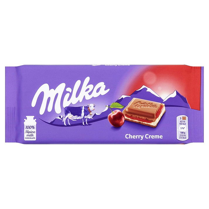 Milka Cherry Creme Chocolate 100g Imported – glamshow