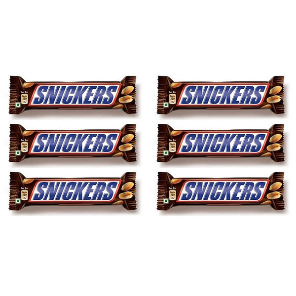 Snickers Chocolate Bar 50gm -Pack of 6 – glamshow